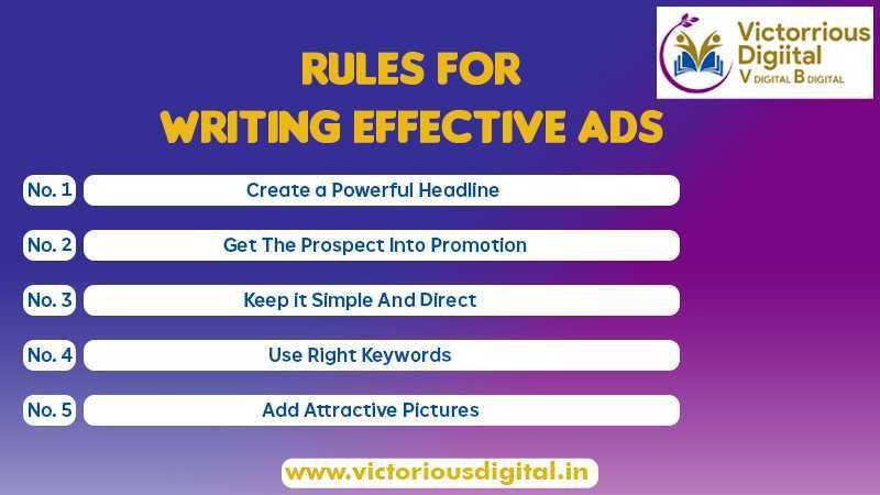 Rules For Writing Effective Ads - Victorious Digital